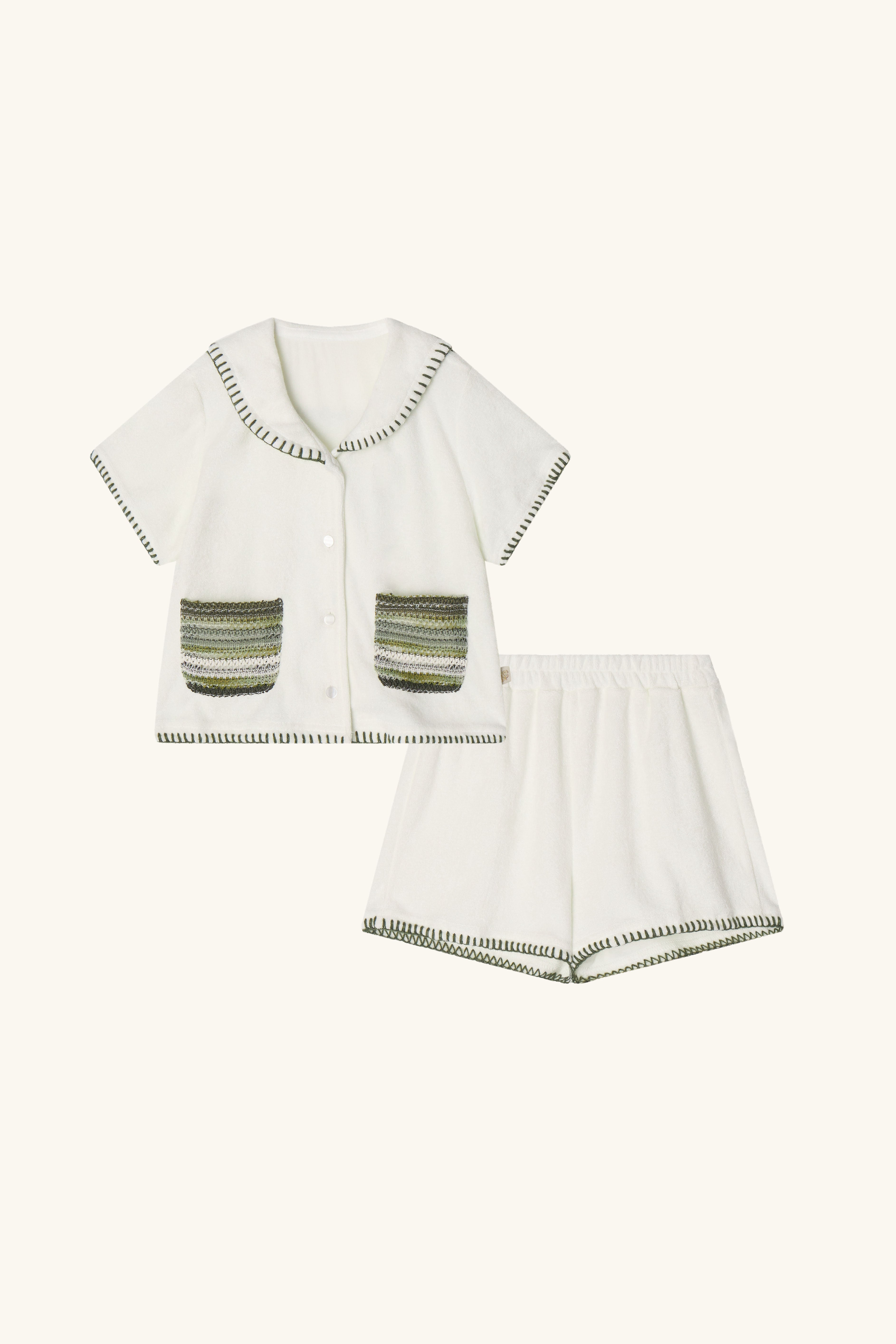 Bamboo Terry Marine Set - Olive Green [Doucement] (25SS) – anoko.